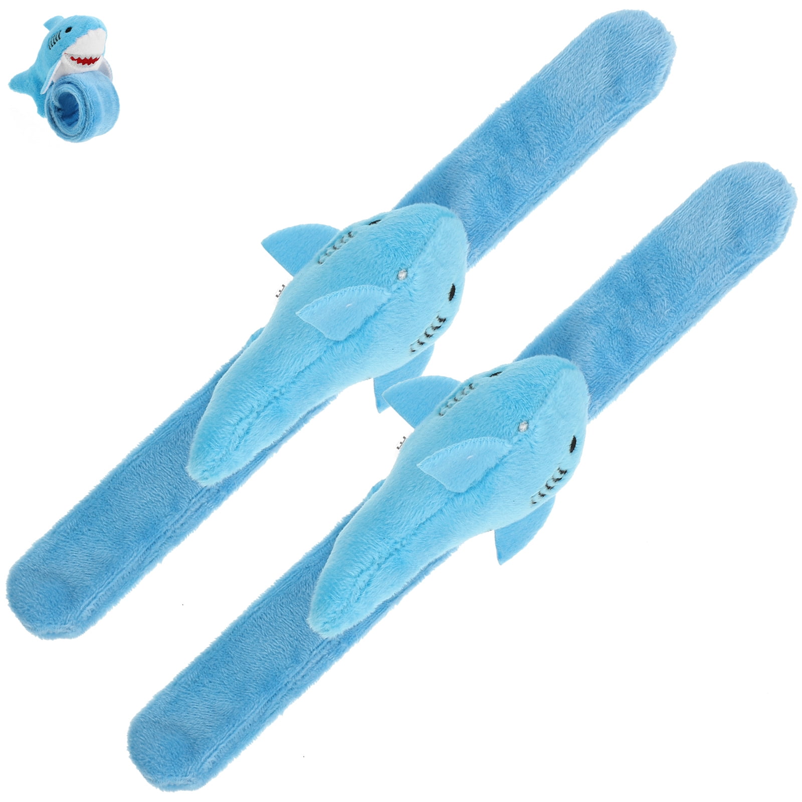 OUNONA 2Pcs Blue Plush Shark Slap Bracelets Comfortable Wristbands - Walmart.com