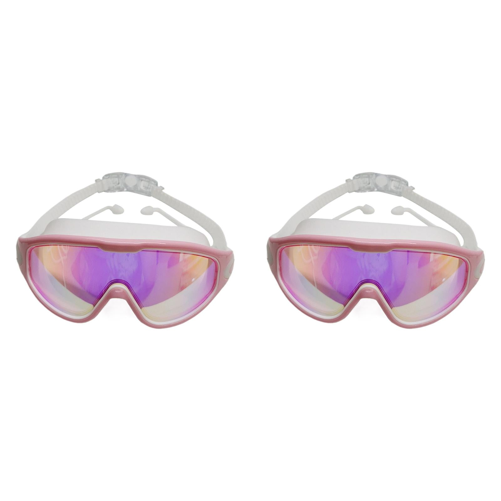 2 Pcs Swim Goggles for Adults Wide View, Anti Fog and UV Swimming ...