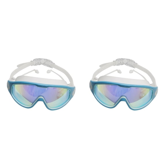 2 Pcs Swim Goggles for Adults Wide View, Anti Fog and UV Swimming ...