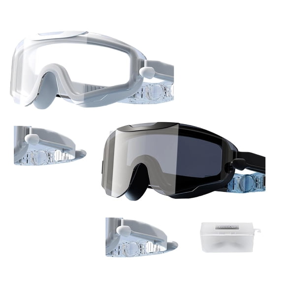 2 Pcs Swim Goggles for Men Women Adults Anti Fog UV Protection, High ...