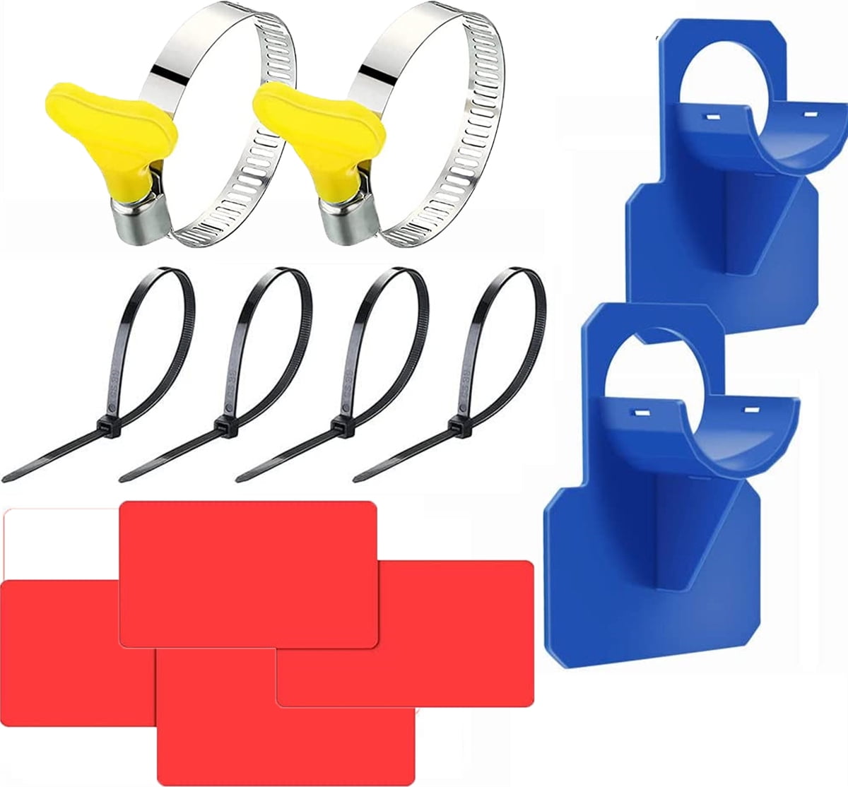 2 Pcs Swimming Pool Pipe Holders Fits 1.5'(MAX)- Happon Self-Adhesive ...