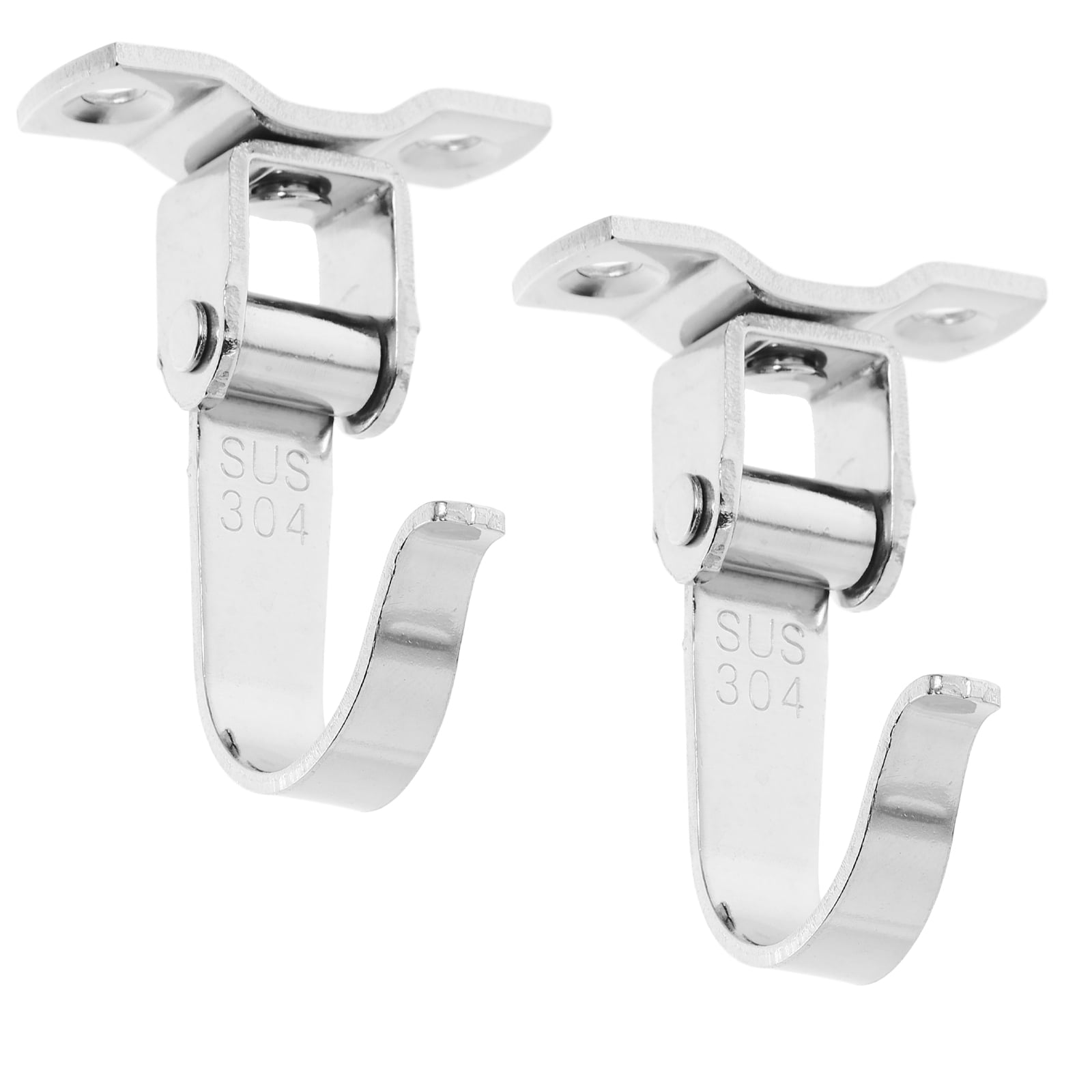 2 Pcs Swing Hooks Heavy Duty for Ceiling Outdoor Hanger Silver ...