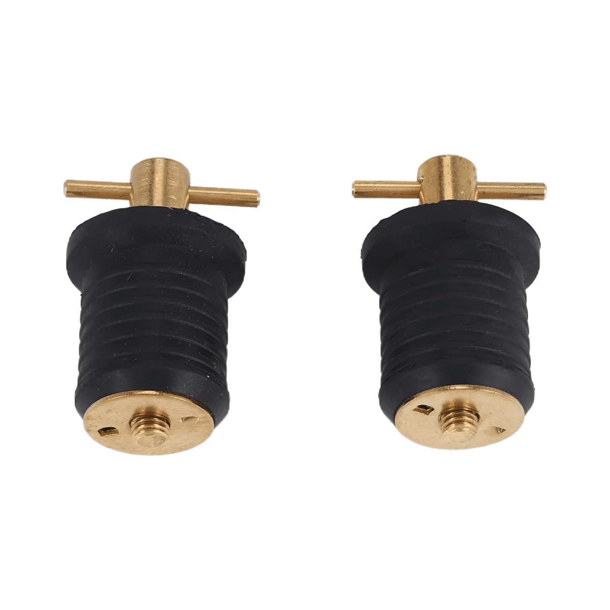 2 Pcs T-Handle Drain Plug Boat Rubber Plugs with Brass Handle - Walmart.com