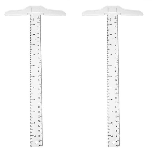 2 Pcs T-Ruler for Drafting with Inches and Centimeters Rulers ...