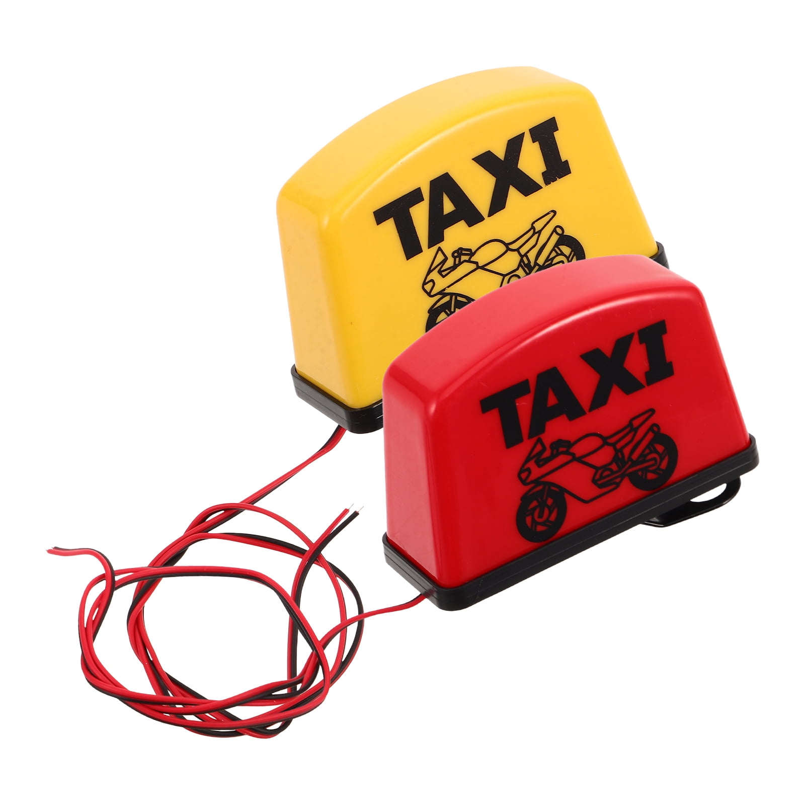 2 Pcs Taxi Signs for Cars Motorcycle Light Accessories Electric Bike ...