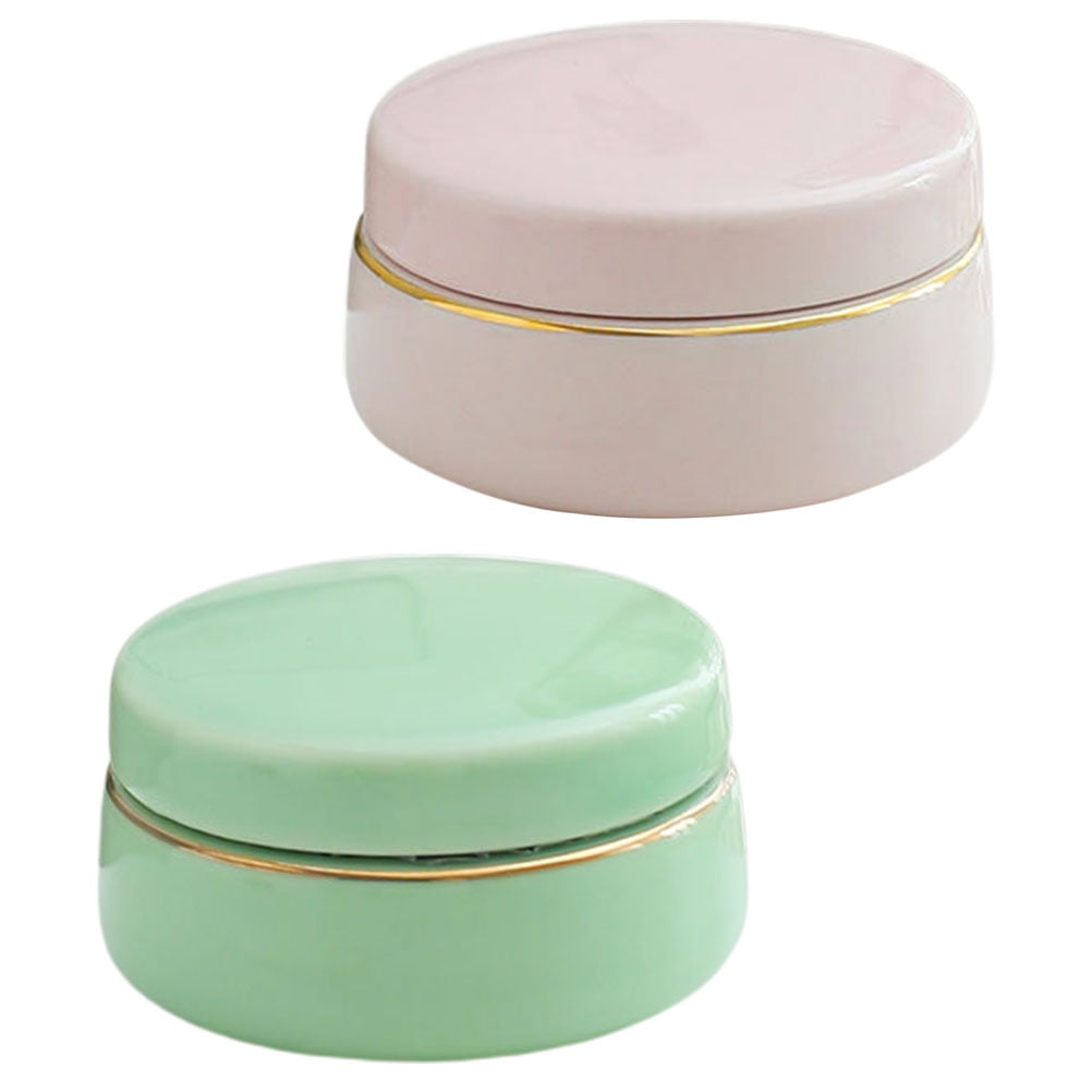 2 Pcs Tea Mini Canister Portable Makeup Organizer Cosmetics Dispenser ...