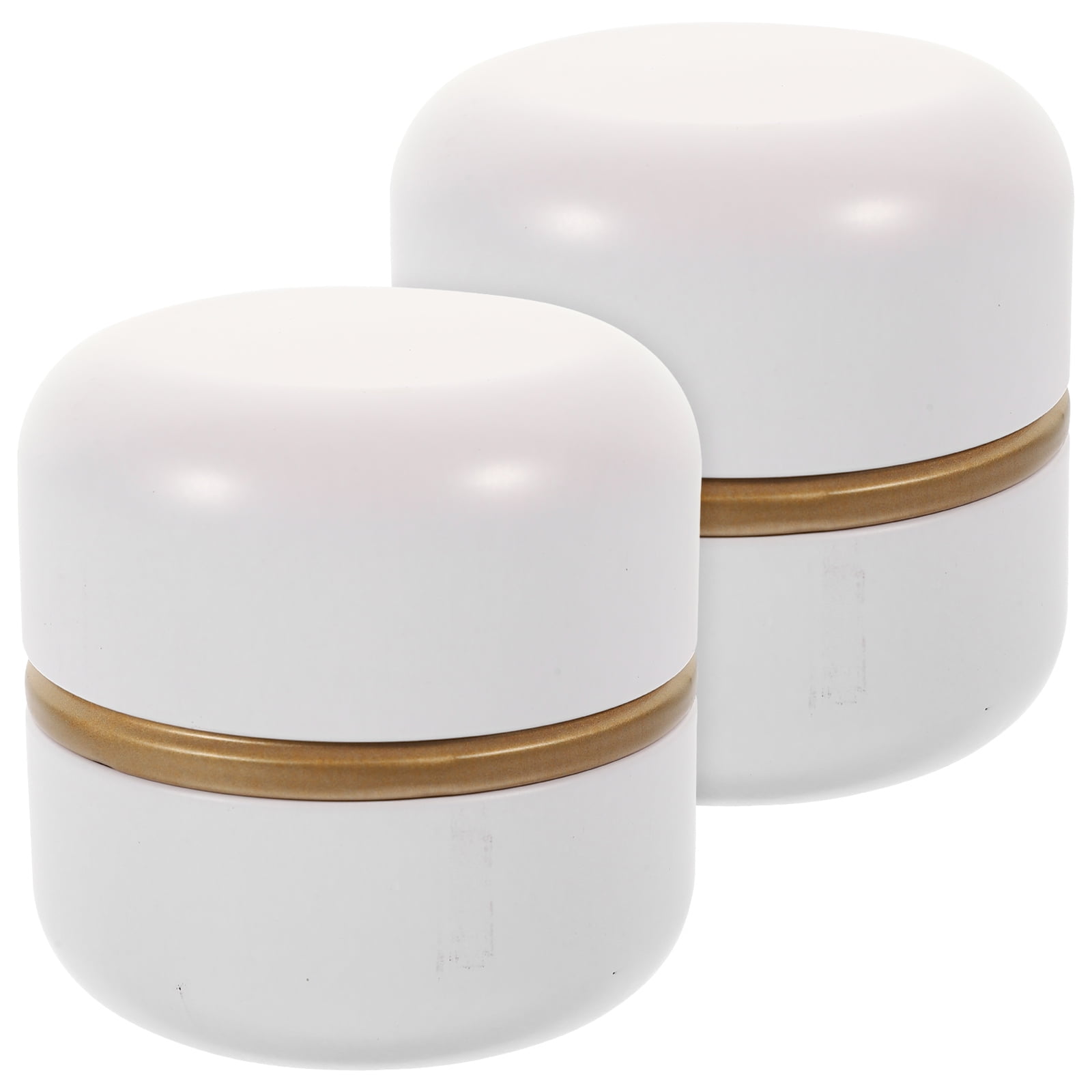 2 Pcs Tea Sealed Jar Bottle Cracker Container Metal Kitchen Canisters ...