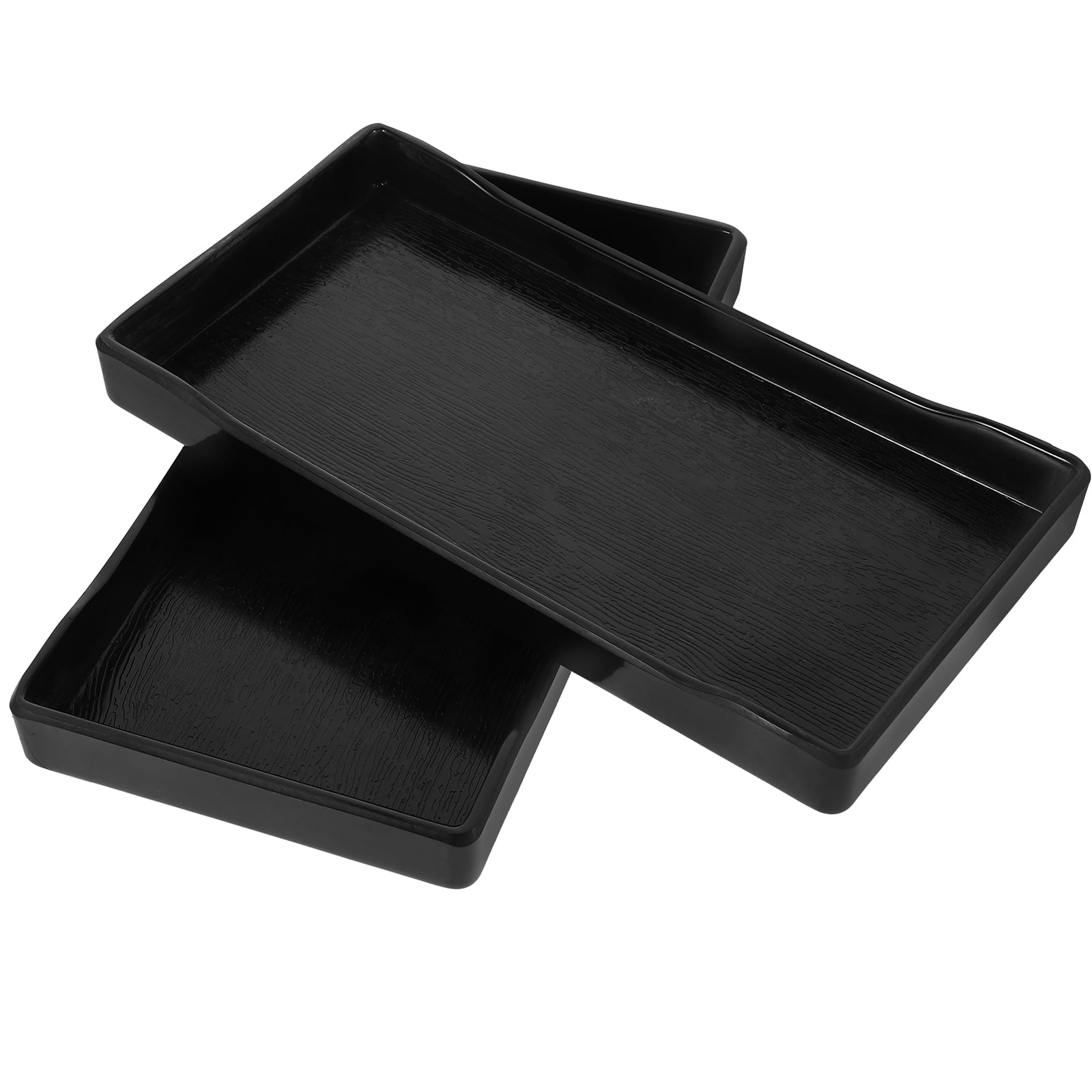 2 Pcs Tea Tray Storage Tray Bread Pan Cutlery Tray Cake Plate Plastic ...