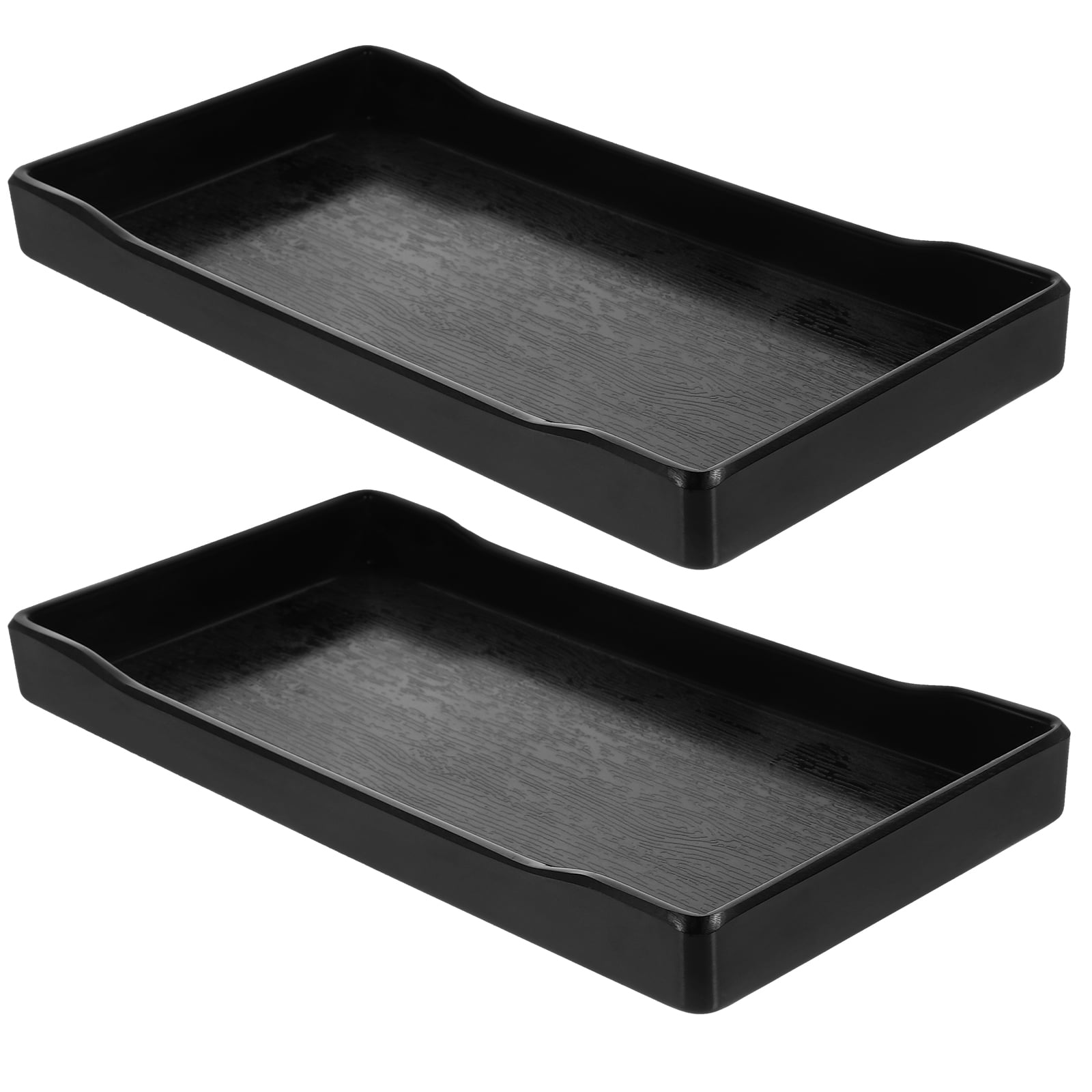 2 Pcs Tea Tray Storage Tray Cutlery Tray Plastic Serving Trays Living ...