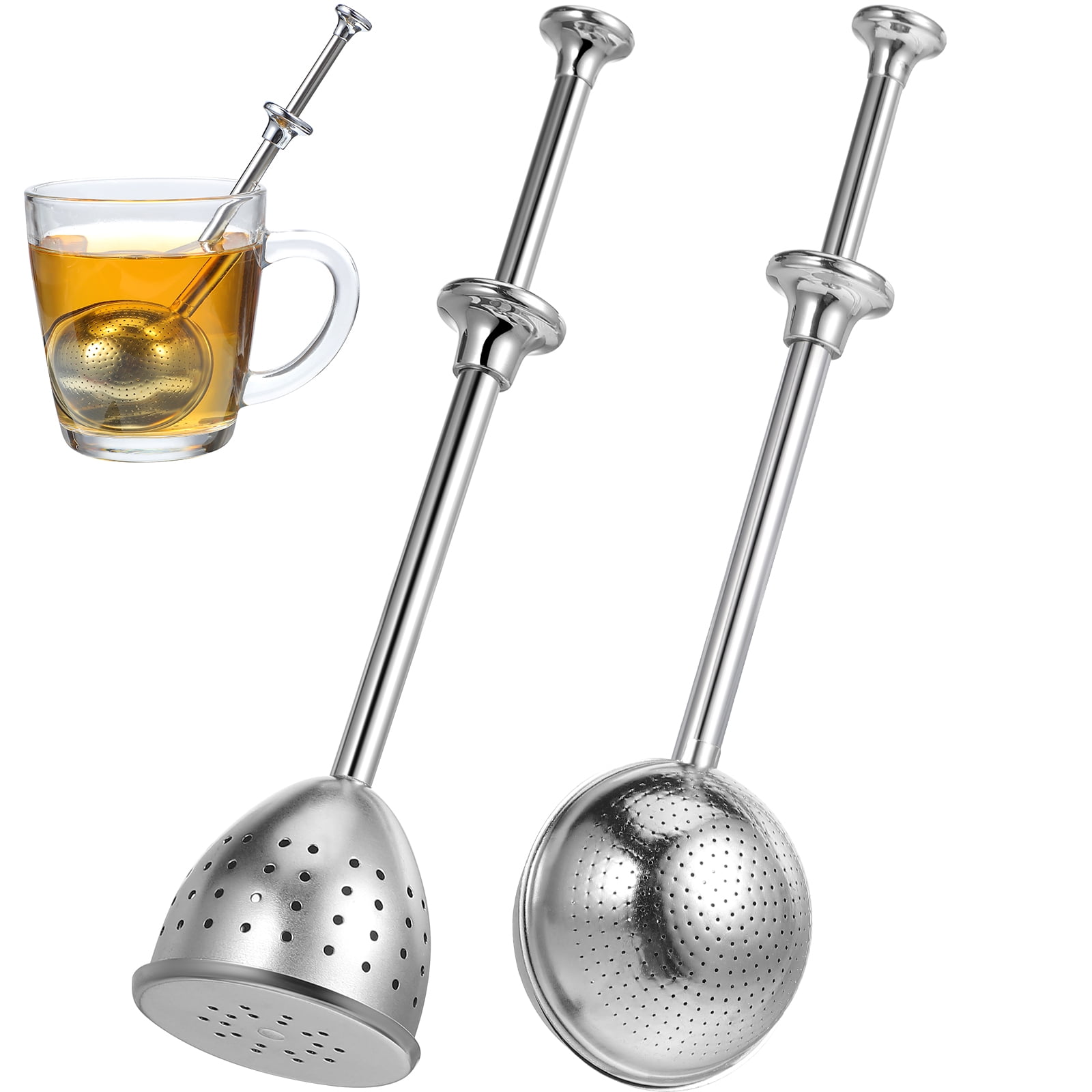 2 Pcs Tea for Loose Tea Tea Infuser Chain Tea Strainer 17.60X4.00X4 ...