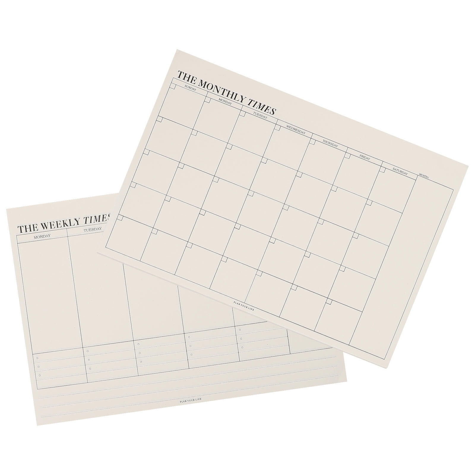 2 Pcs Tear-off Schedule Note Pads Monthly Planner Paper Work Planner ...