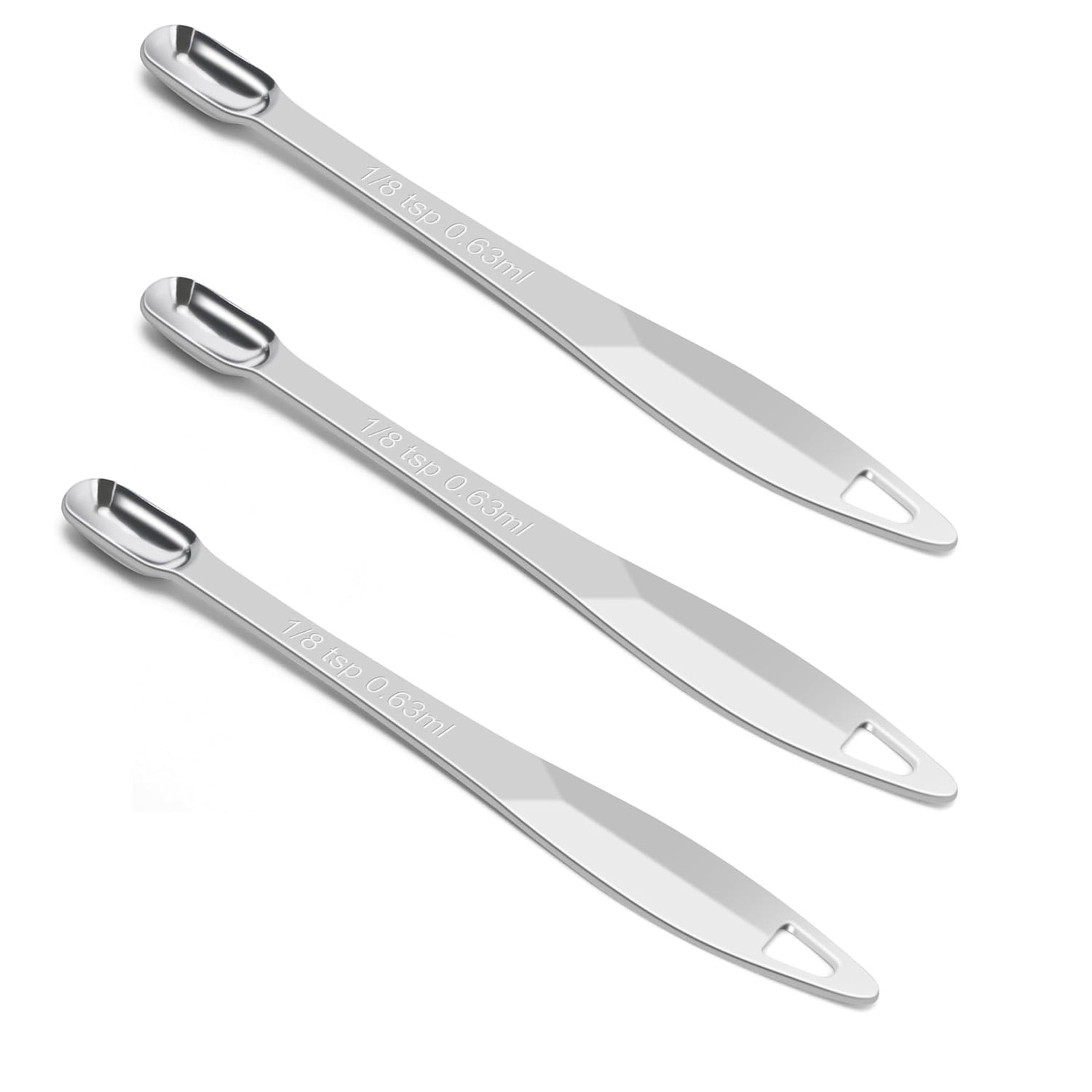 2 Pcs Teaspoon Stainless Steel Single Measuring Spoon, Long Handle ...