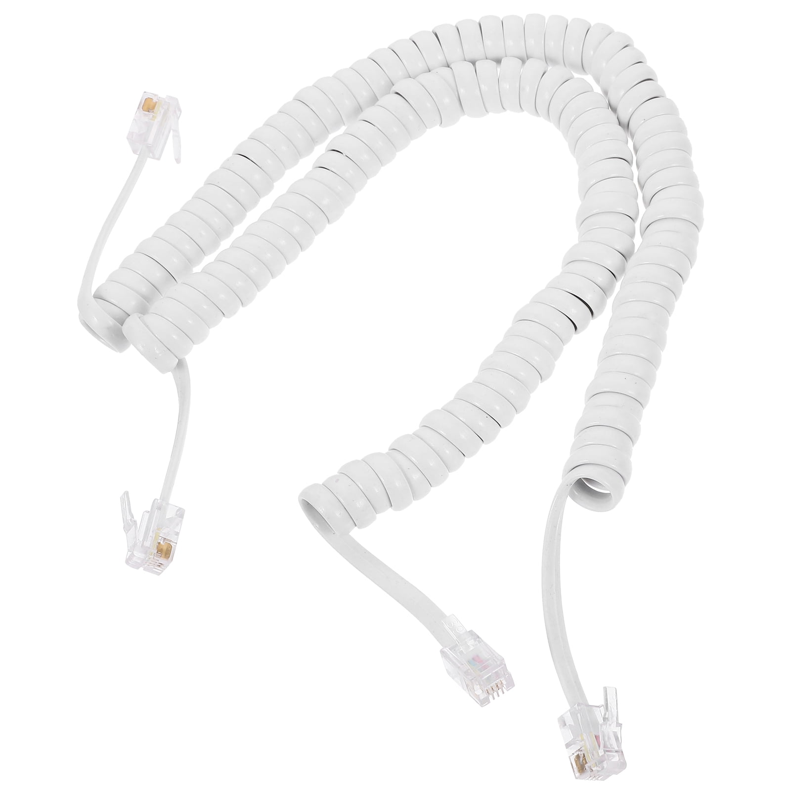 2 Pcs Telephone Cord Landline Spring Spiral Coiled Cords Gadgets Phones ...