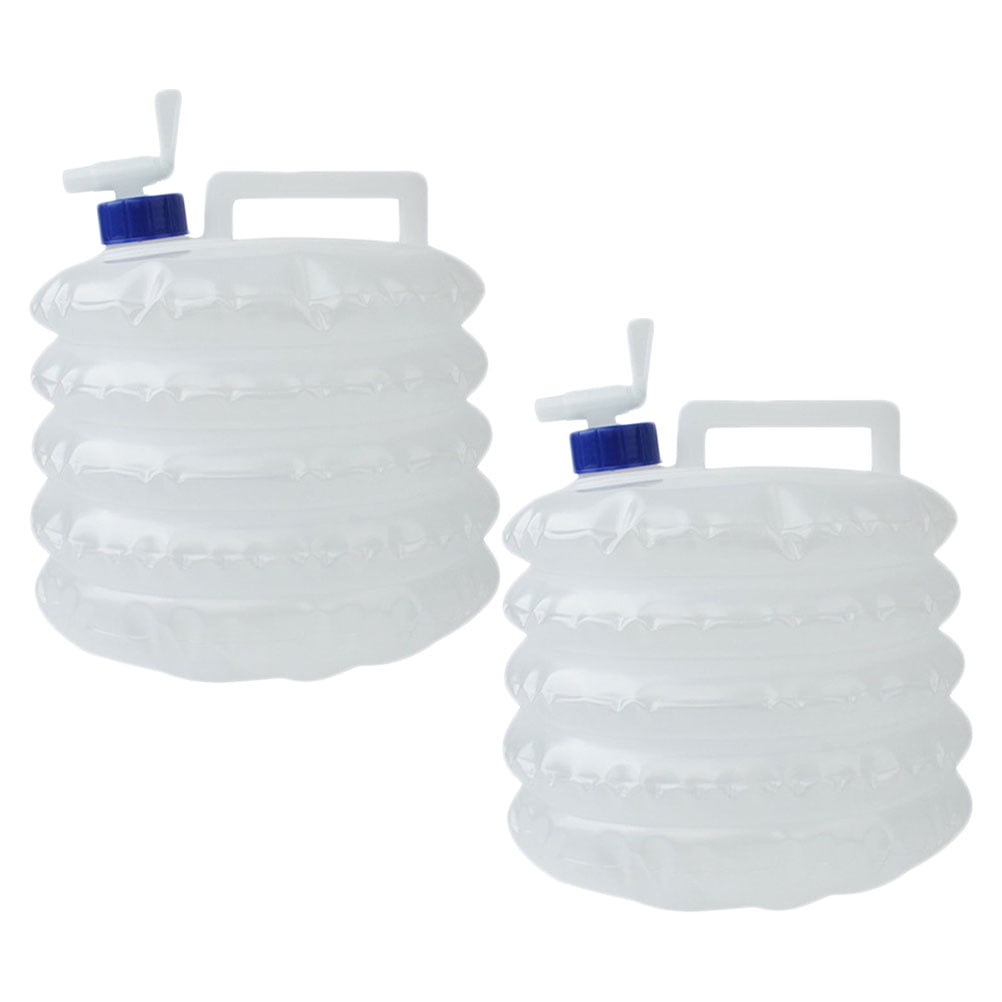 2 Pcs Telescopic Water Bag Collapsible Jug Carrier Tank Buckets Travel ...