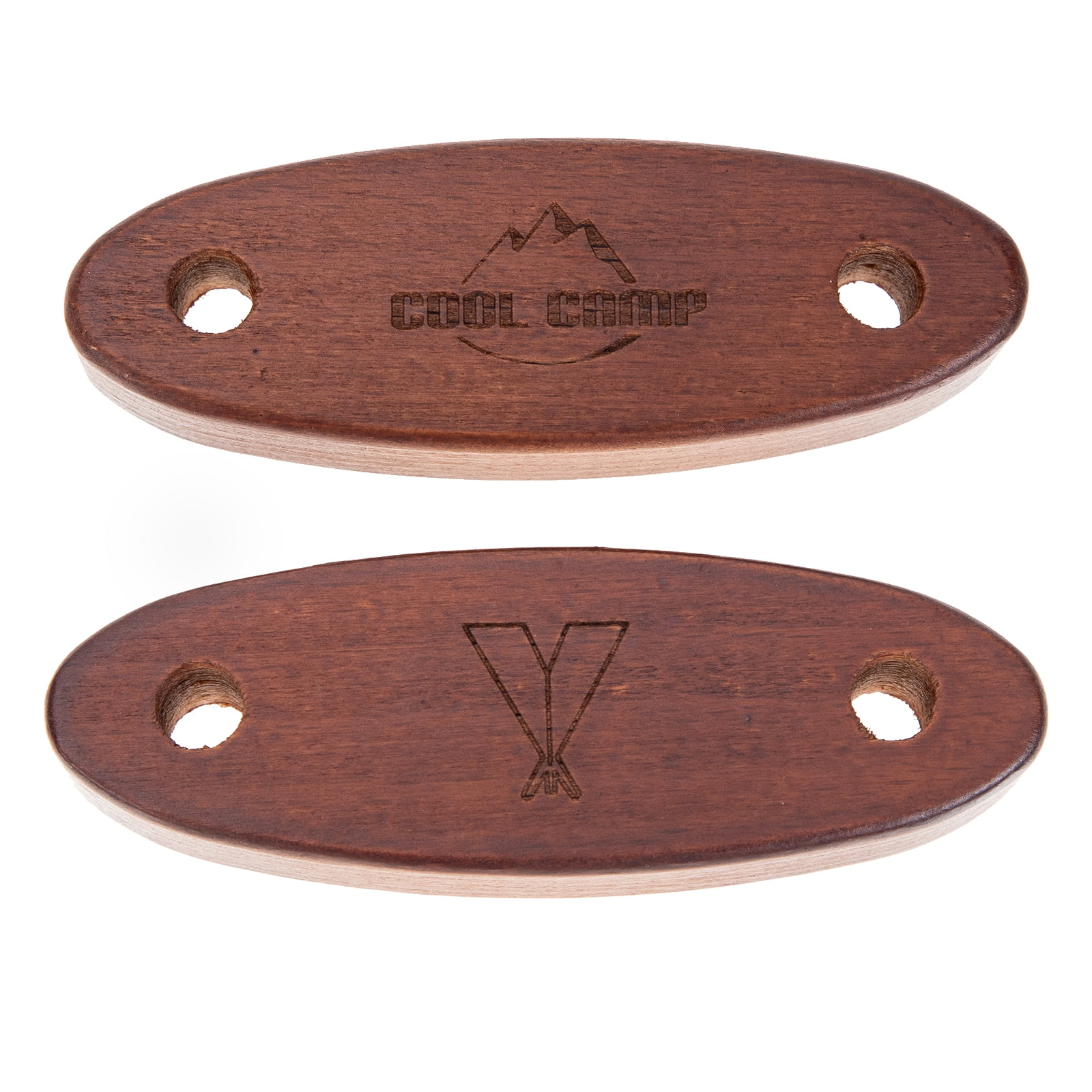 2 Pcs Tents Outdoor Camping Rope Tensioner Clothesline Solid Wood ...