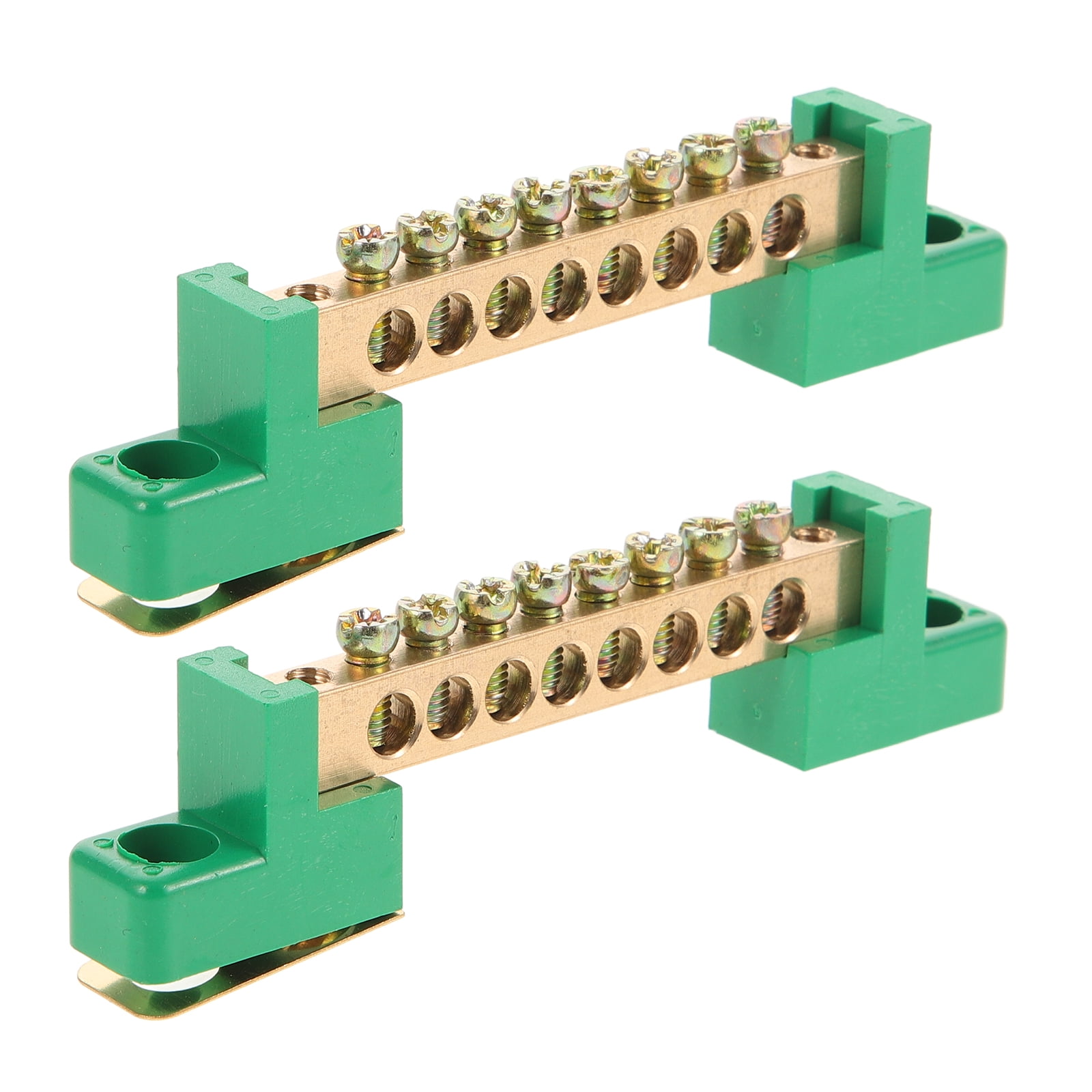 2pcs Ground Bus Bars with 8 Terminals for Electrical Grounding Blocks ...
