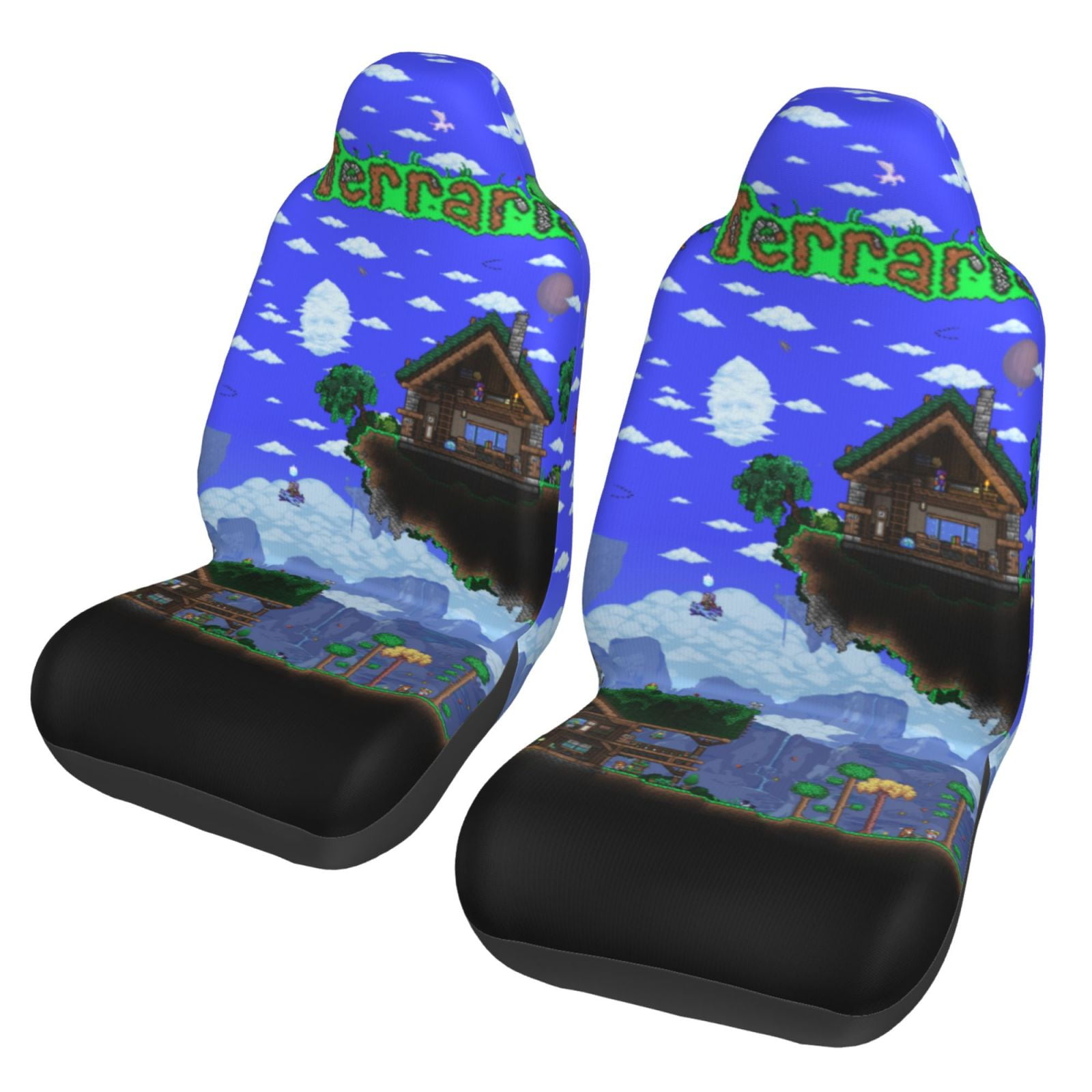 2 Pcs Terraria Cute Car Seat Covers Vehicle Seat Protector Universal ...