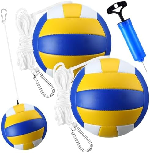 2 Pcs Tether Balls and Rope Set Replacement Tetherball with Ball Pump ...