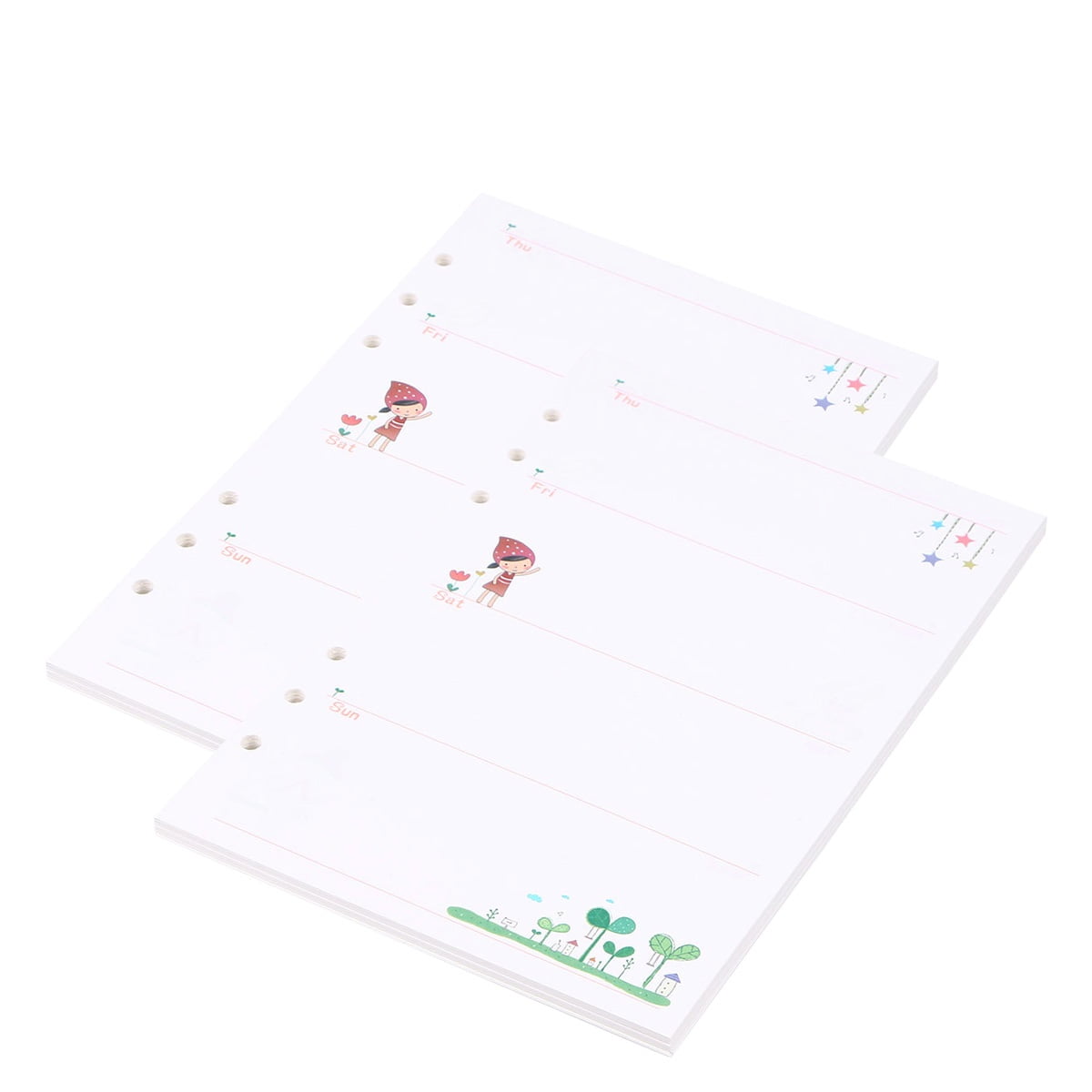 2 Pcs The Notebook Filler Paper Wide Ruled Loose Leaf Spirlnotebook ...