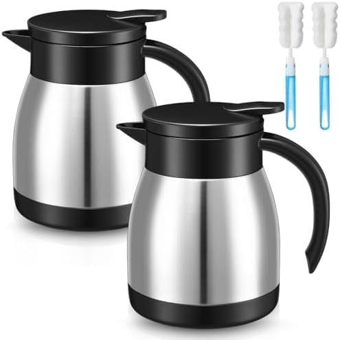 2 Pcs Thermal Coffee Carafe Insulated Stainless Steel Coffee Carafe for ...