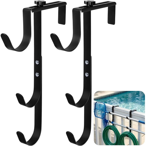 2 Pcs Three-layer Pool Fence Hooks for Pool Equipment,Adjustable Pool ...