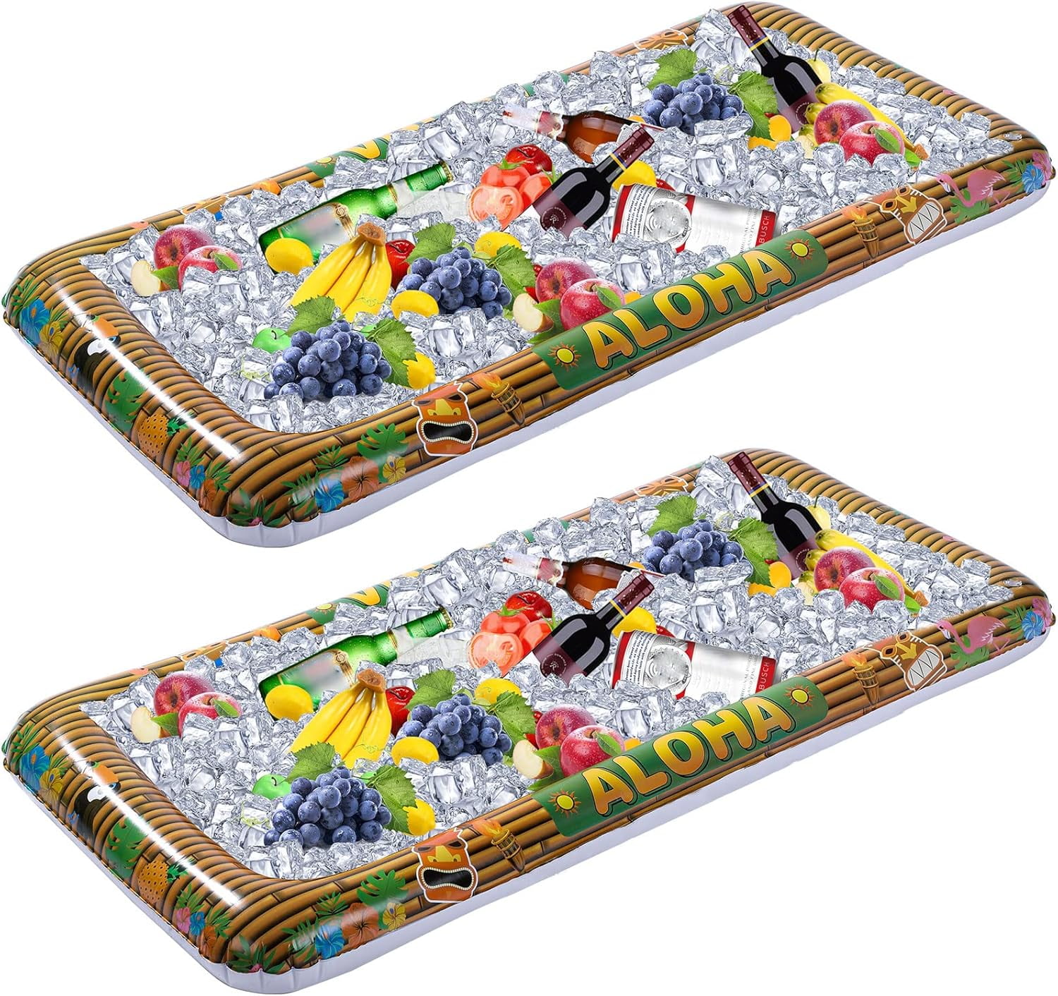 2 Pcs Tiki Party Supplies Tiki Inflatable Serving Bars Buffet Cooler ...