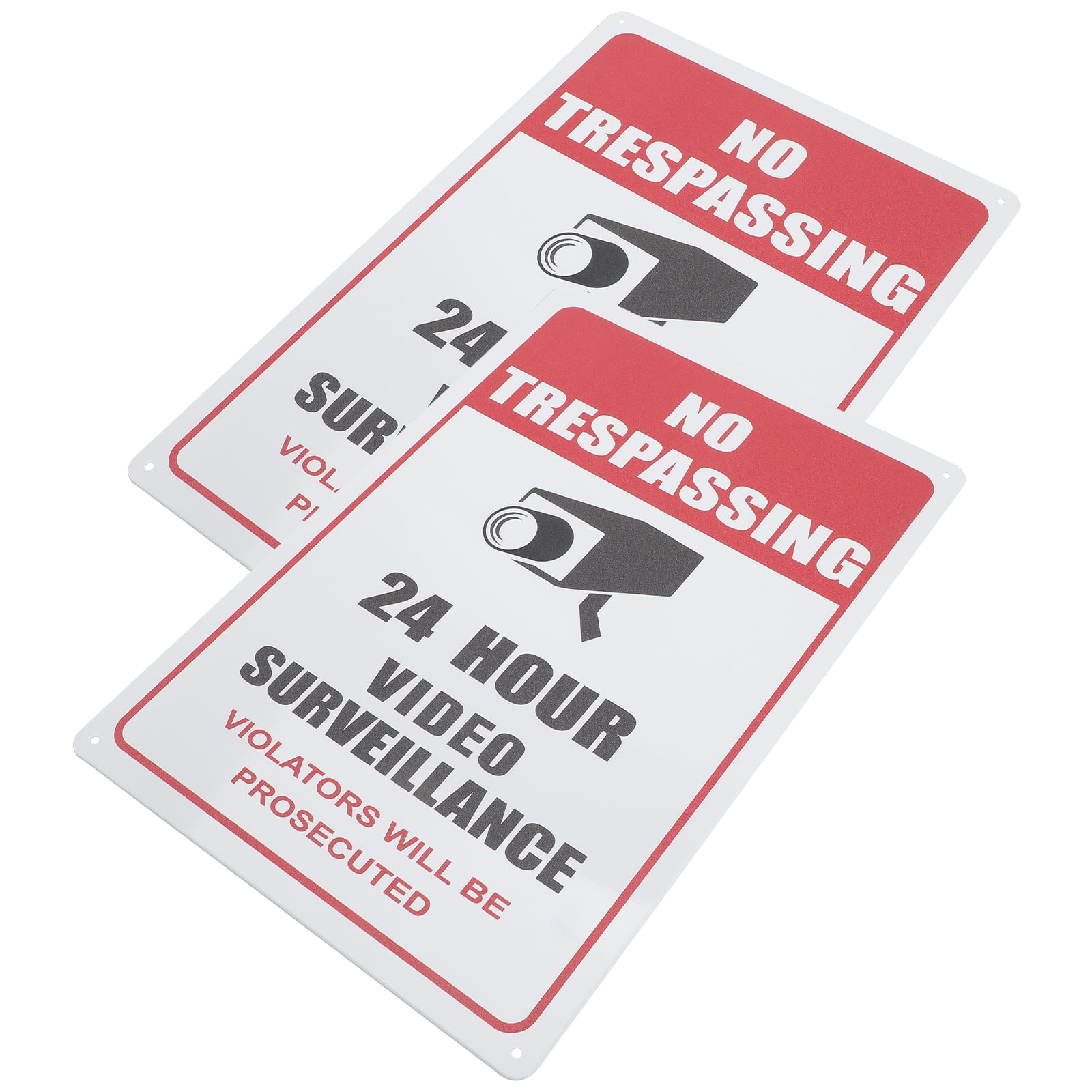 2 Pcs Tin Signs Flashing Garage Parking Easy Installation Camera ...