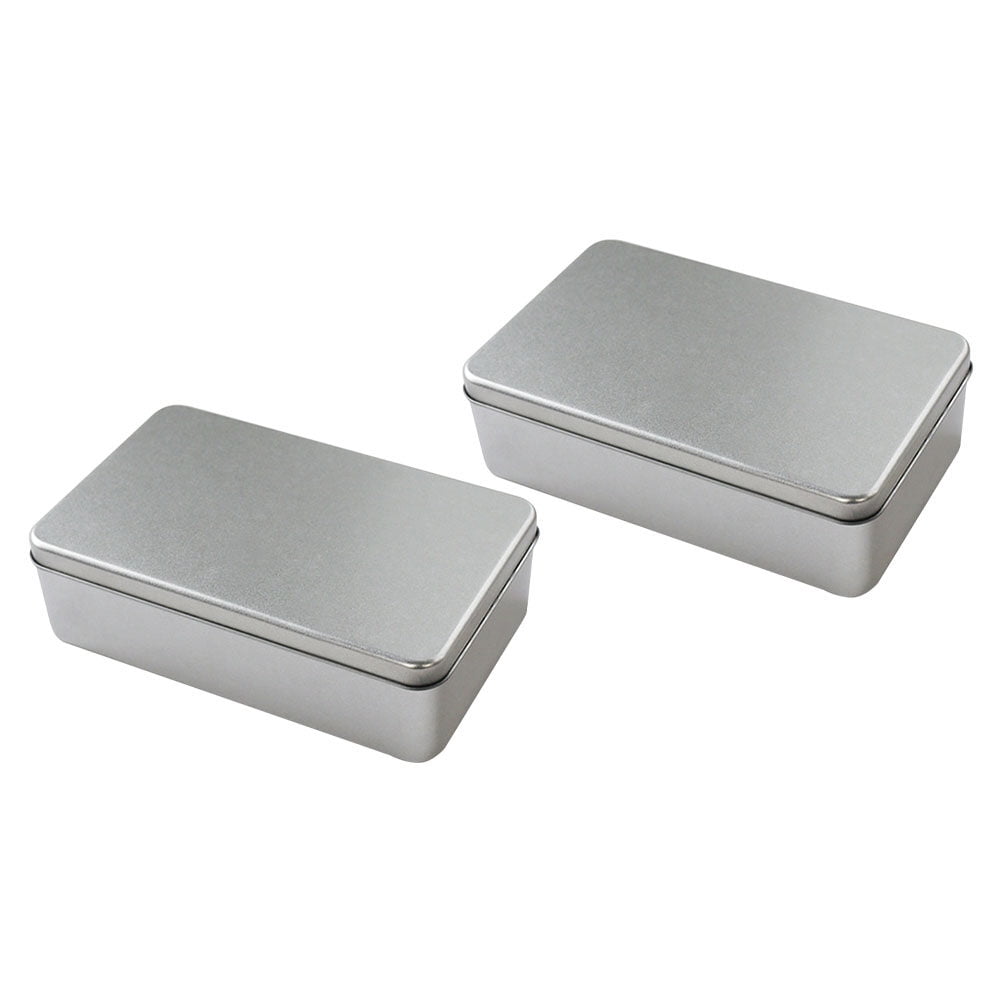 2 Pcs Tinplate Box Christmas Sto Food Storage Cases Candy Boxes Holiday ...
