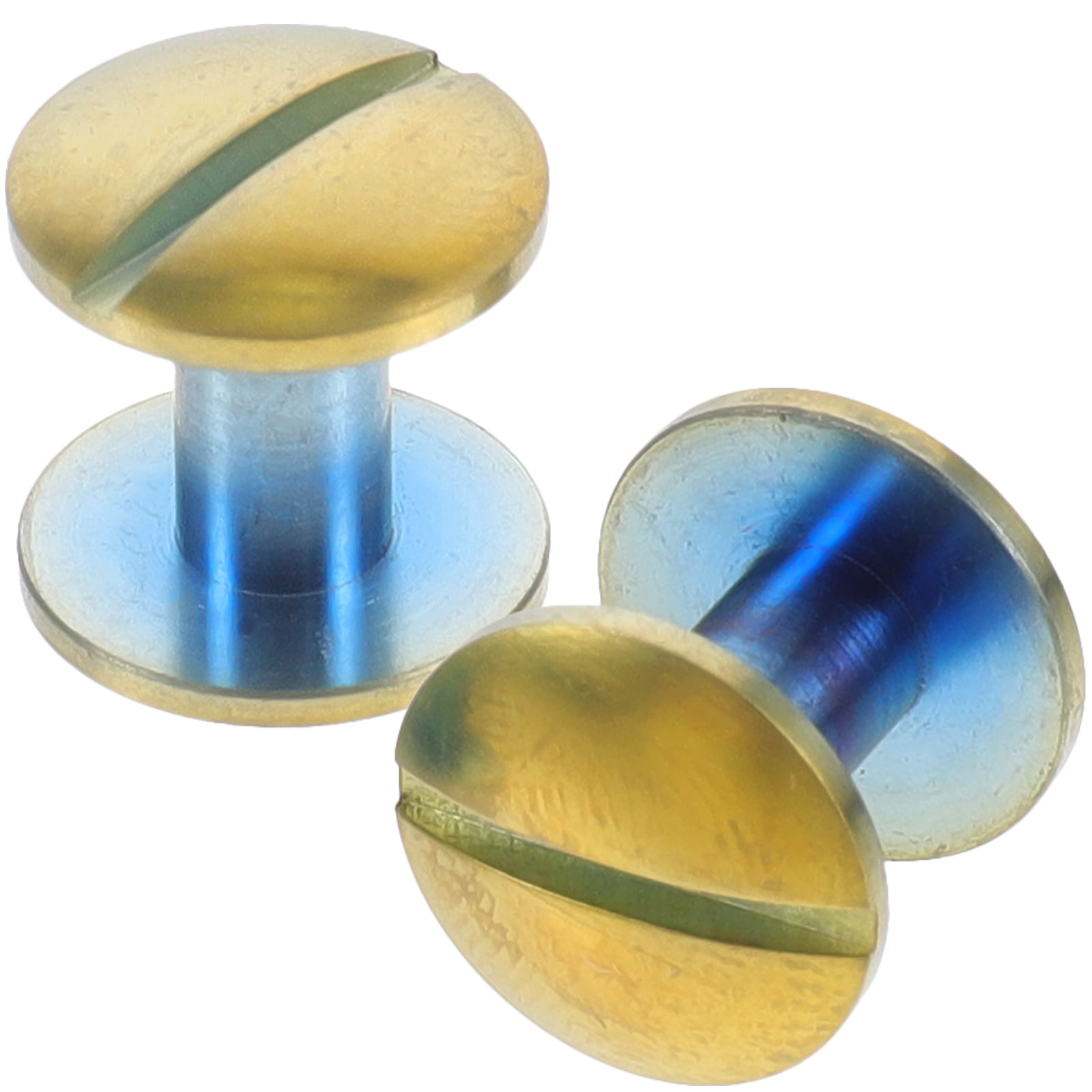 2 Pcs Titanium Belt Screws Leather Rivets Thread Kit Photo Albums ...