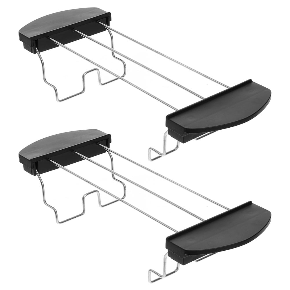 2 Pcs Toaster Grill Hamburger Buns Baking Pans Stand Warming Rack ...