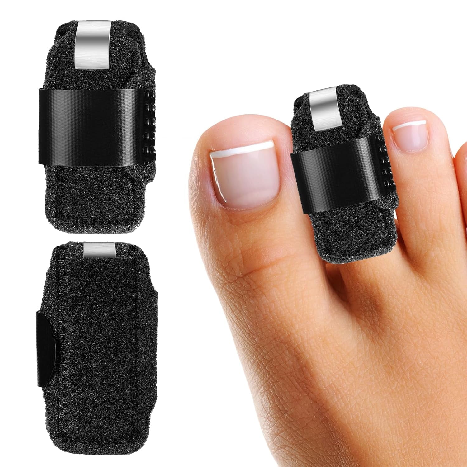 2 Pcs Toe Splint, Broken Toe Wraps & Toe Splints, For Broken Toe ...