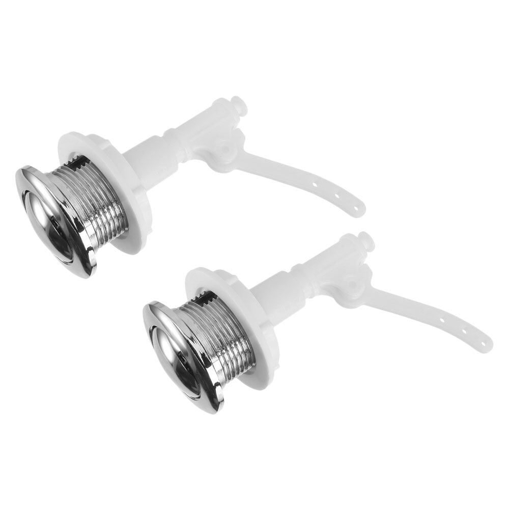 2 Pcs Toilet Button Switch Water Tank Lid Cover Float Universal Flush ...