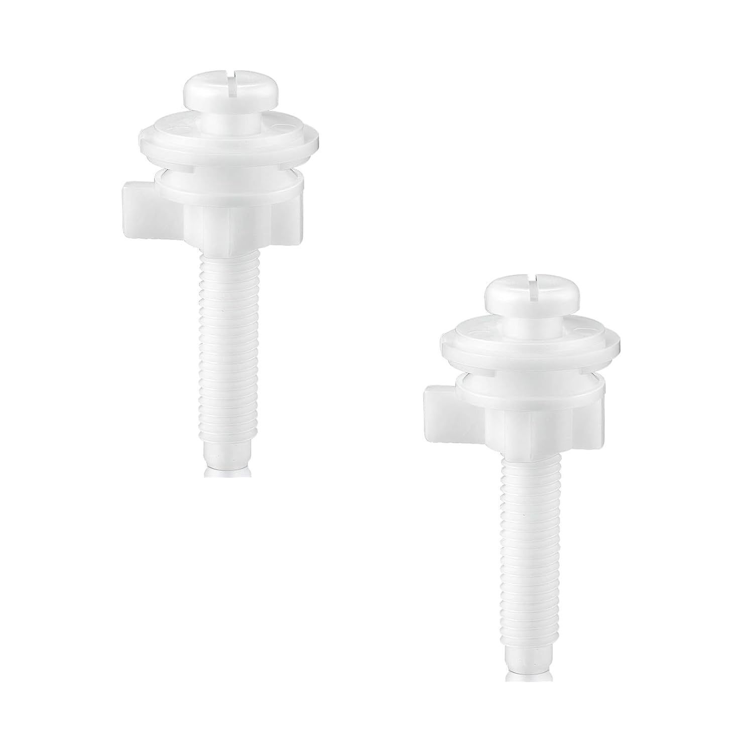 2 Pcs Toilet Seat Screws for Replacement Kit, Plastic Nuts and Washers ...