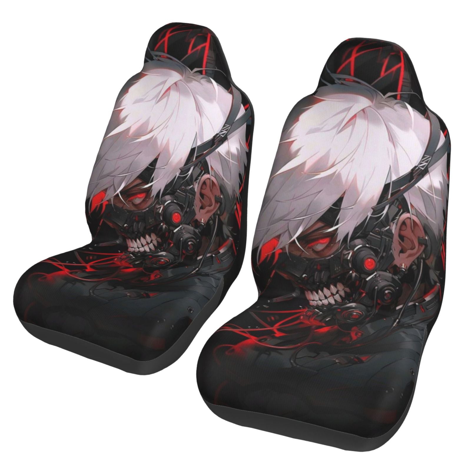 2 Pcs Tokyo Ghoul Car Seat Covers Cartoon Car Interior Seat Accessories ...