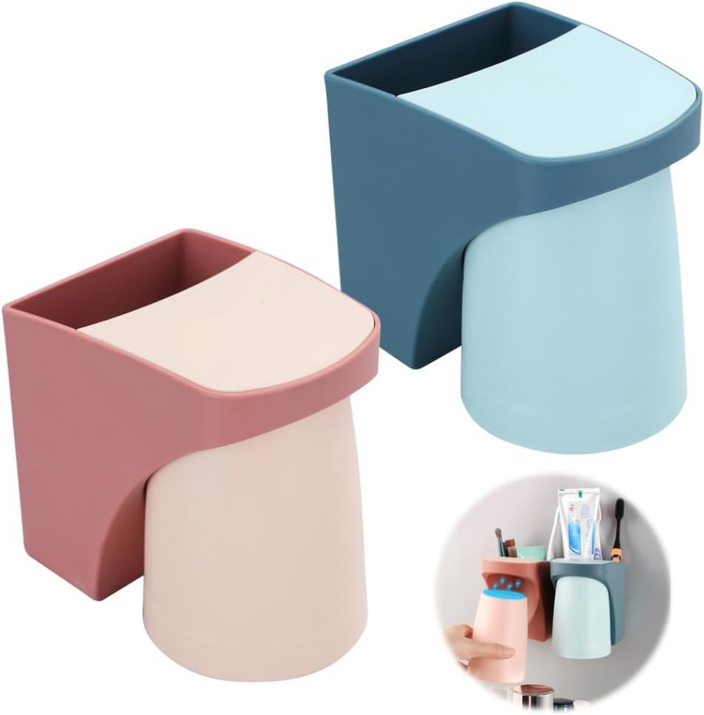 Costyle Toothbrush Holder Toothbrush Rack Suction Cup Wall Mounted ...