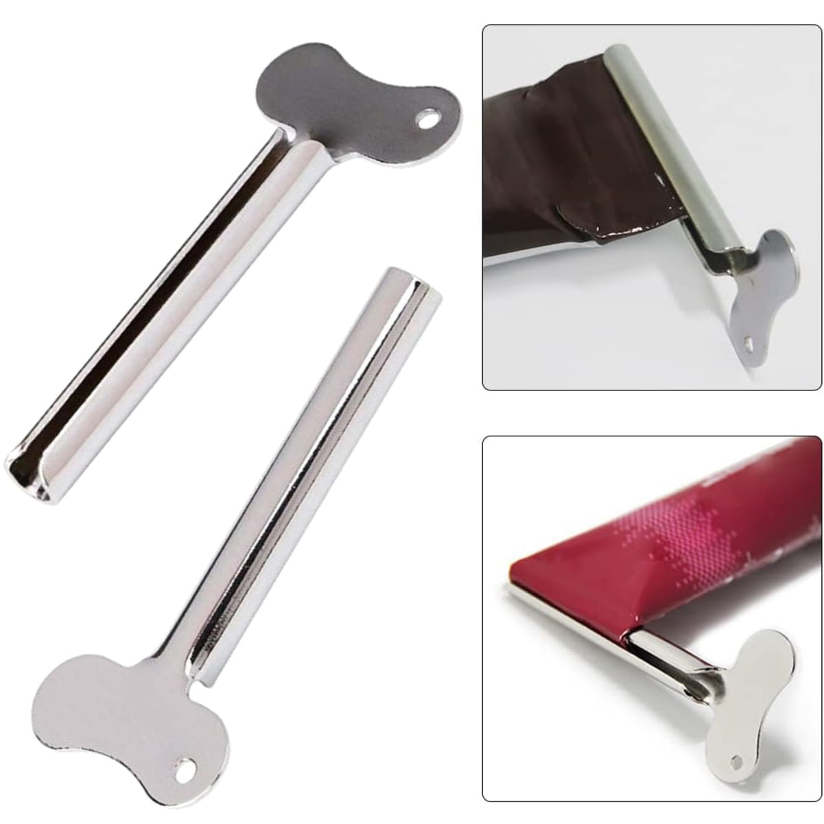 2 Pcs Toothpaste Squeezer, Stainless Steel Toothpaste Tube Squeezer ...