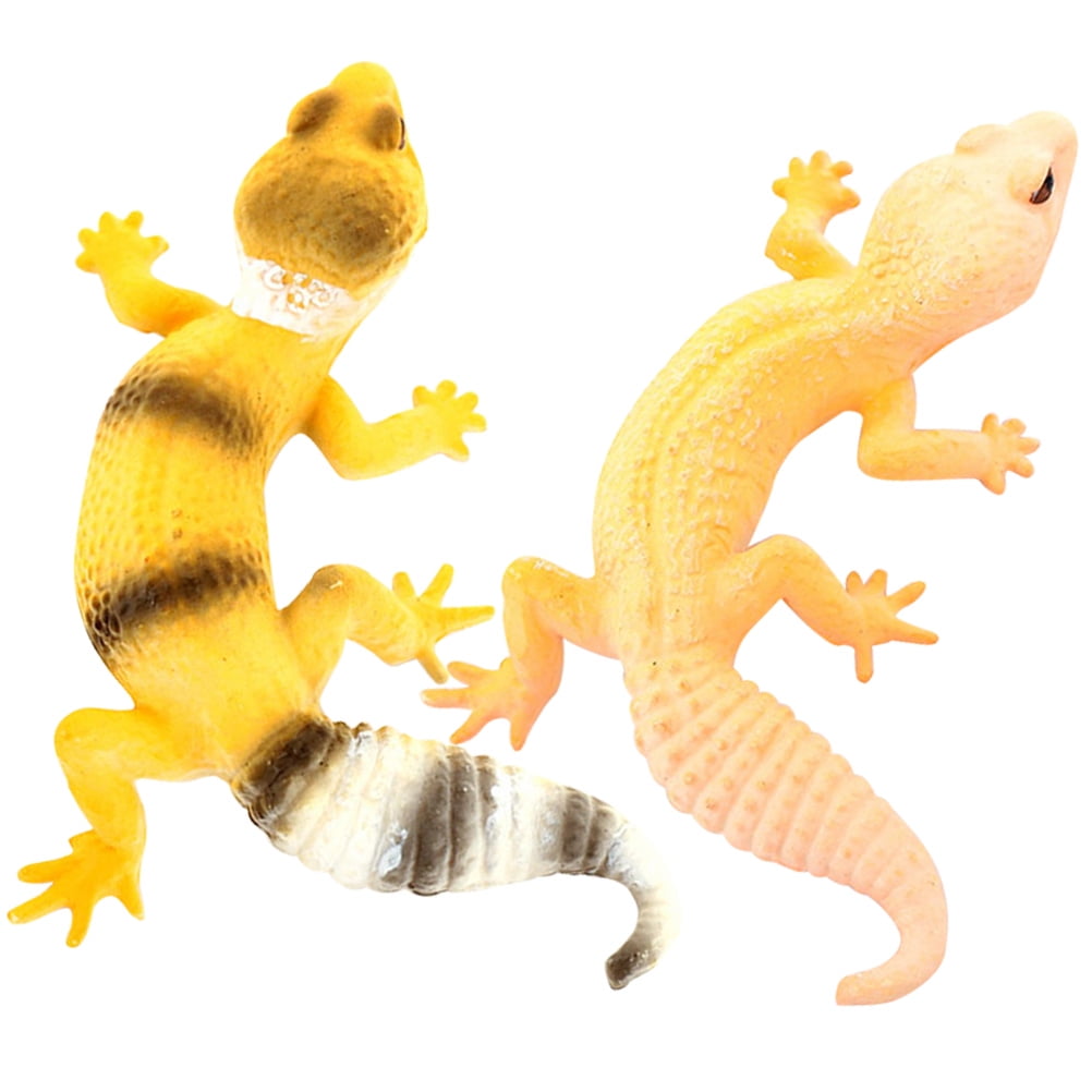 GAXIRE Mini Gecko Toy Pvc 2Pcs 1.5X1.6X2.8In - Walmart.com