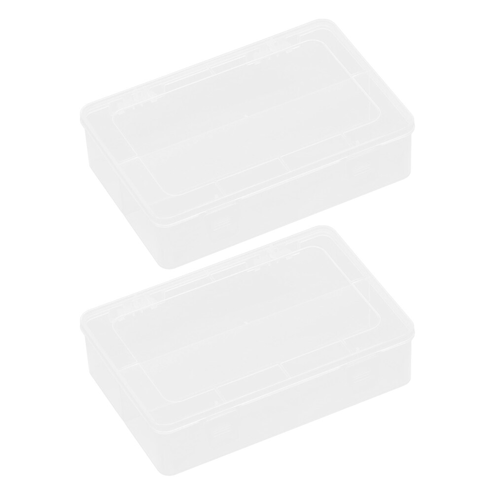 2 Pcs Toy Storage Boxes Transparent Stationery Storage Box Empty ...