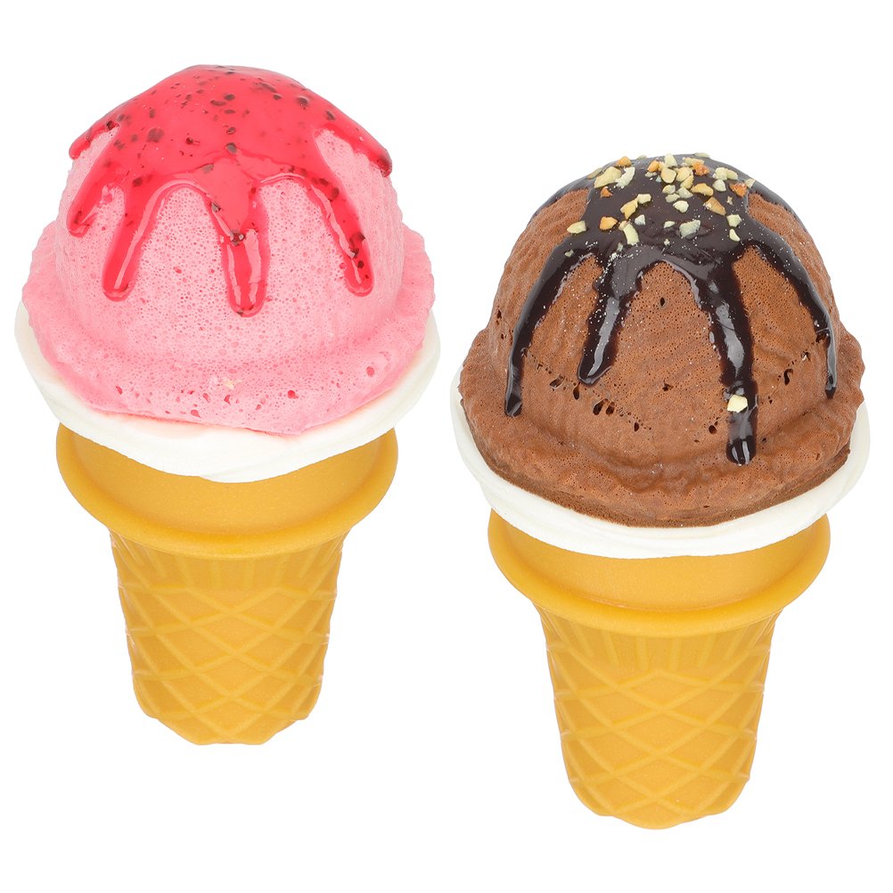 2 Pcs Toys Models Ice Cream Display Model Fake Food Plaything Creative ...