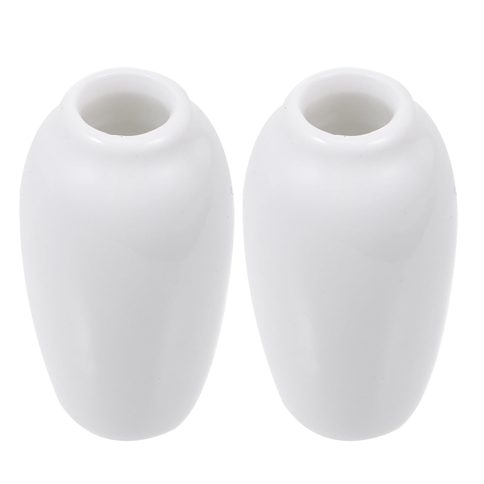 2 Pcs Toys Vase Decor Home Decoration White Small Model Mini Ceramic ...