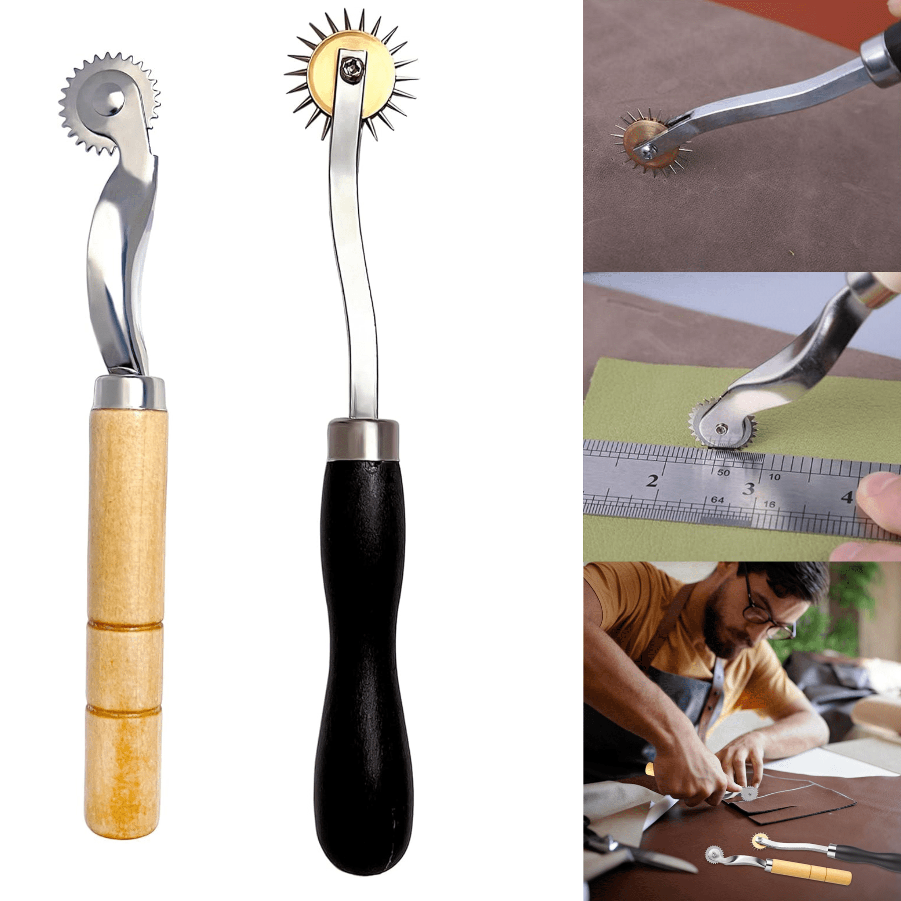 2 Pcs Tracing Wheel, Stitch Marking Spacer, Leather Needle Point ...