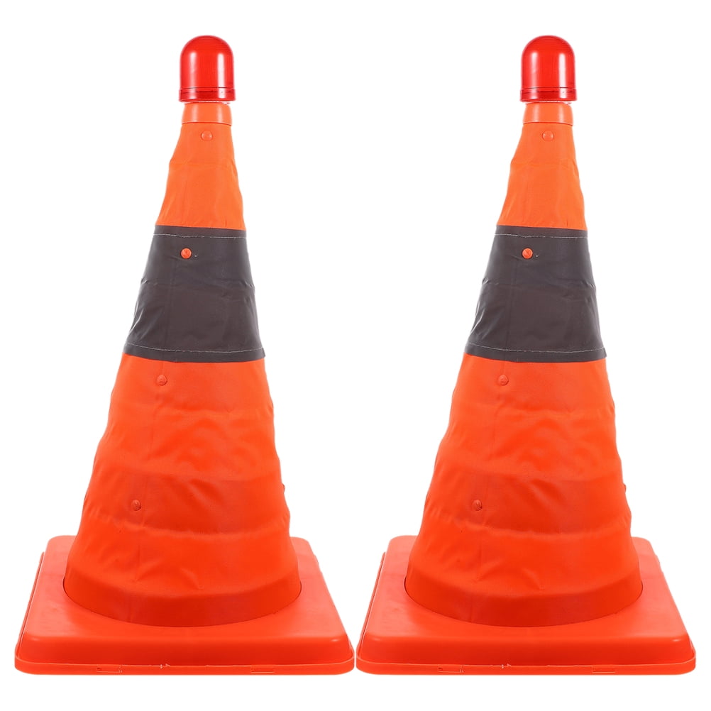 OUNONA Collapsible Traffic Cones with LED Light for Outdoor Use ...