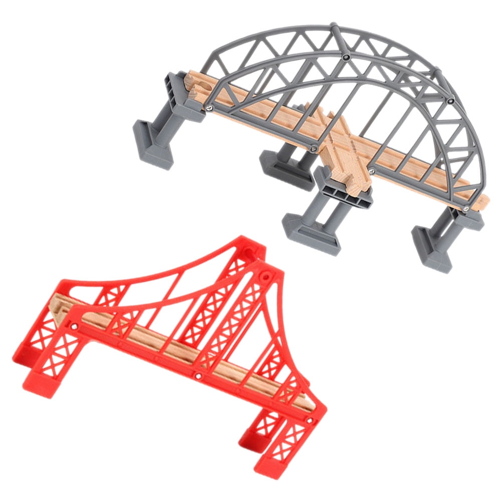 2 Pcs Train Bridge Model Decor DIY Train Accessory Toy Train Bridge ...