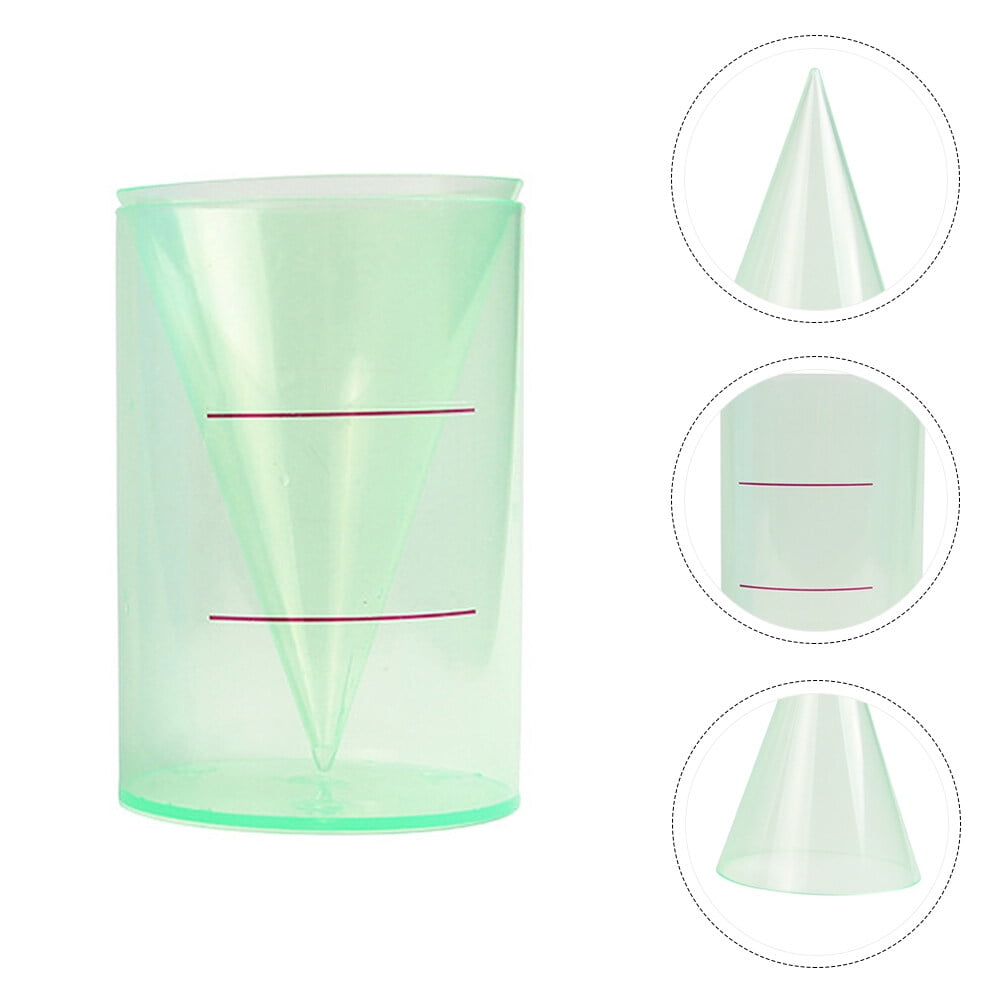 2 Pcs Transparent Geometric Model Math Cylinder Cone Teaching Equipment ...