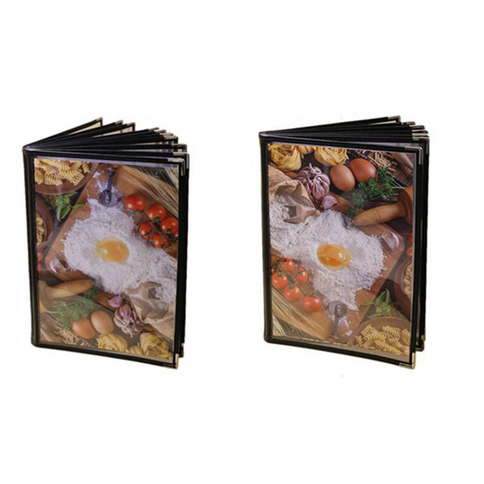 2 Pcs Transparent Restaurant Menu Covers for A4 Size Book Style Cafe ...