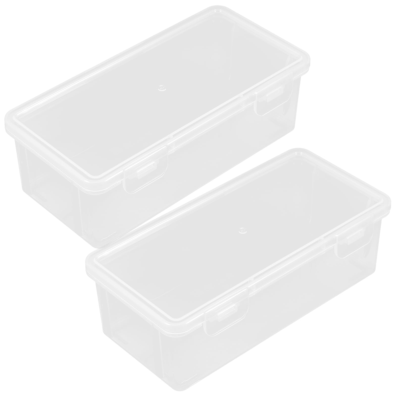 2 Pcs Transparent Storage Box Classroom Desk Lid 2pcs Packaged (medium ...