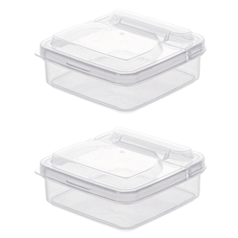2 Pcs Transparent Storage Box Cream Cheese Cases Plastic Containers ...