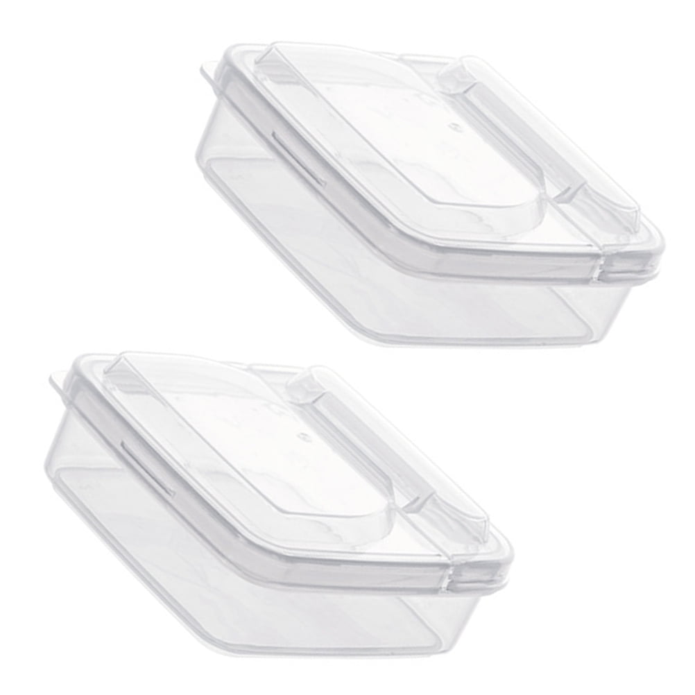 2 Pcs Transparent Storage Box Dinnerware Fruit Cheese Boxes Food ...