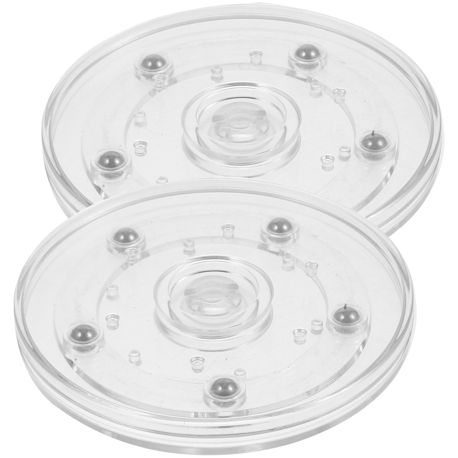 ifundom Transparent Acrylic Round Turntable with Anti Skid Design 2Set ...
