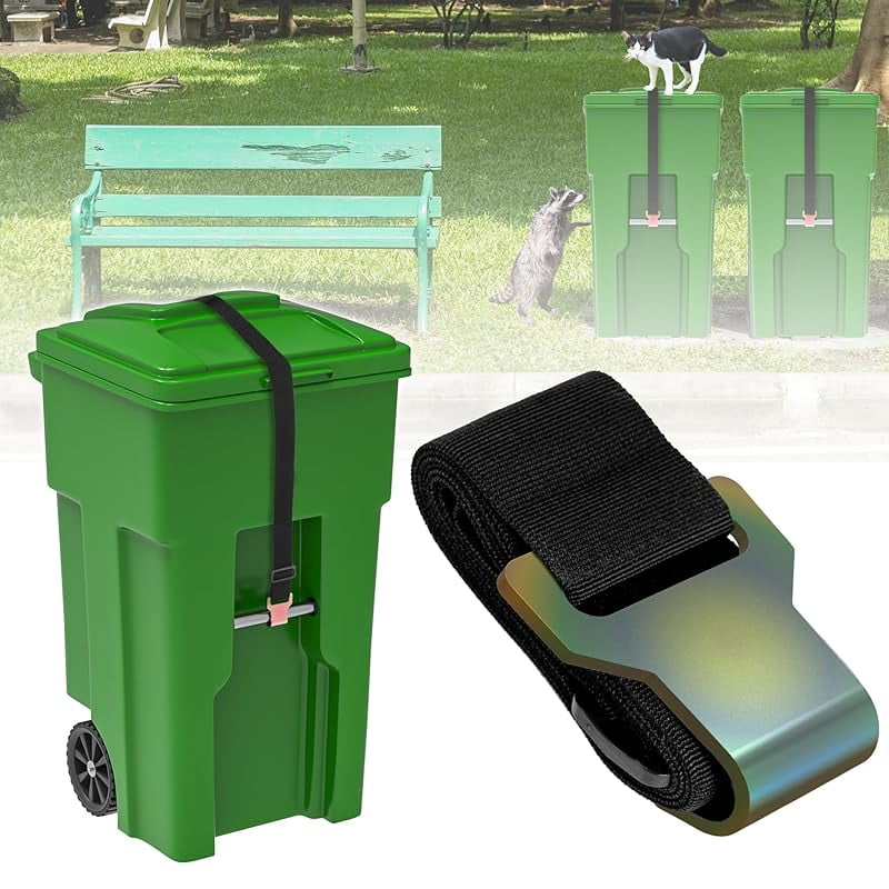 2 Pcs Trash Can Locks for Animals, Outdoor Trash Can Lid Lock Bear ...